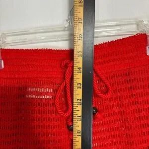 Haute Hippie | Swim | Haute Hippie Pants Womens L Red Open Knit Wide ...
